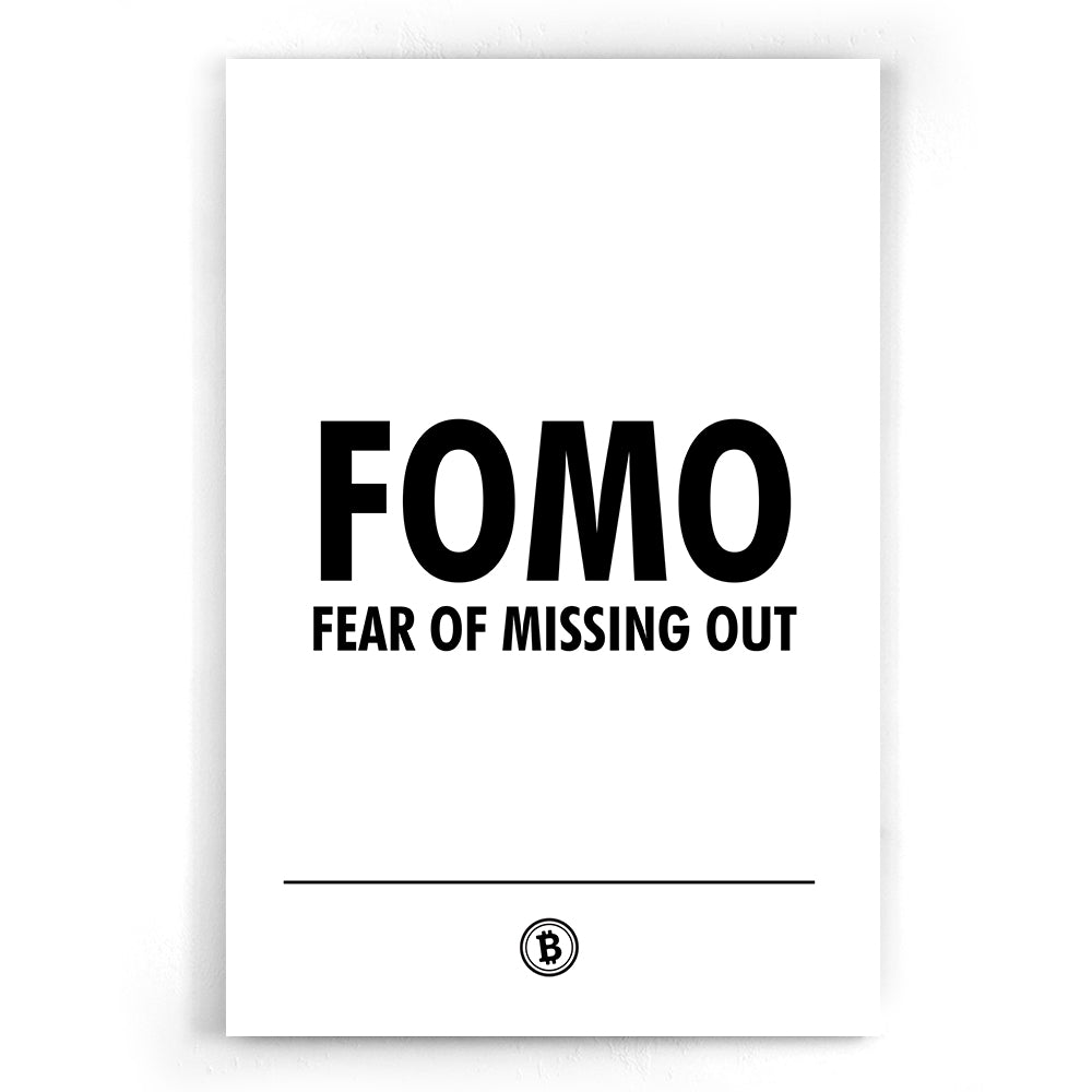 FOMO Poster | Crypto motivatie posters Walljar.com