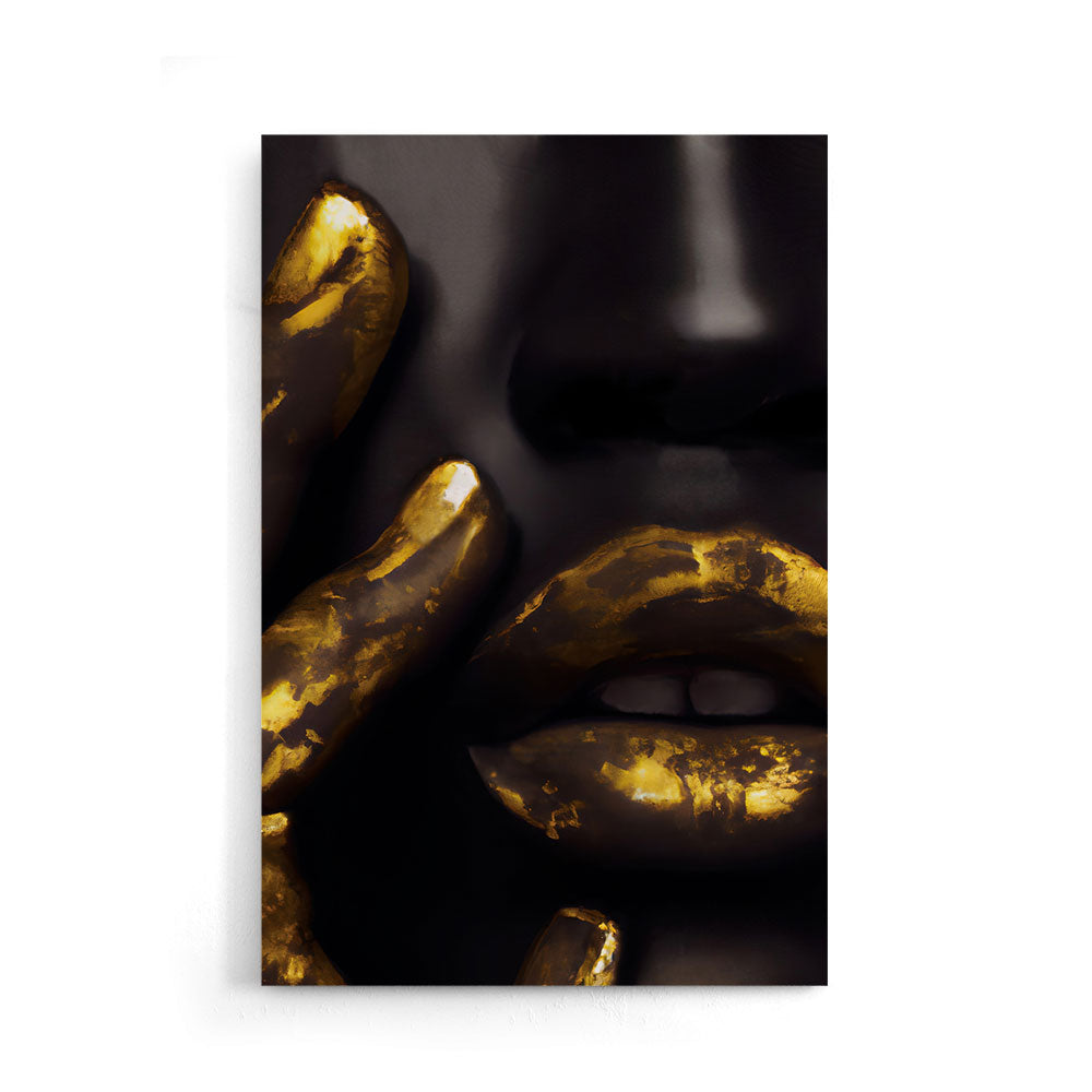 Luxe acryglas schilderijen bestellen van Golden Lips | Walljar.com