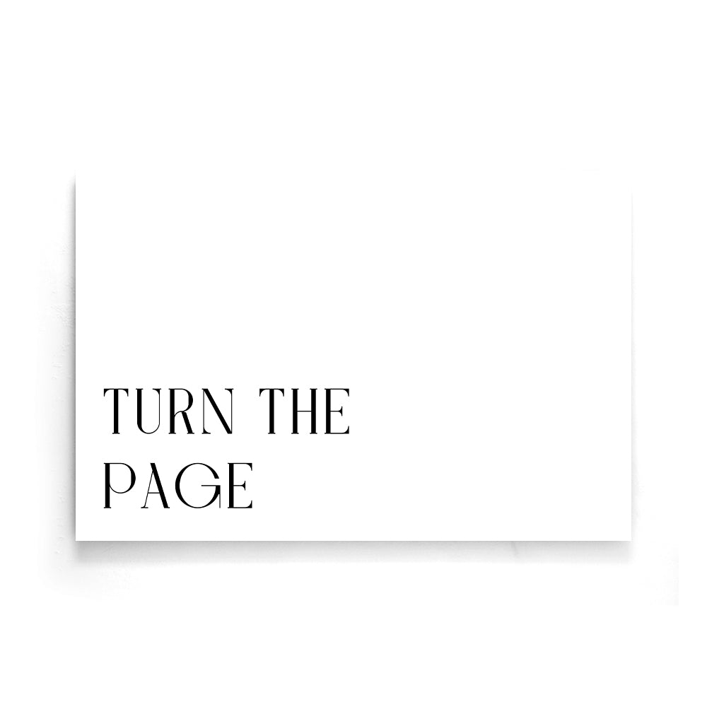 Turn The Page Quote | Print | Poster | Inspirerende Quotes Walljar.com