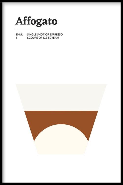 Keuken poster van Affogato online bestellen | Walljar.com