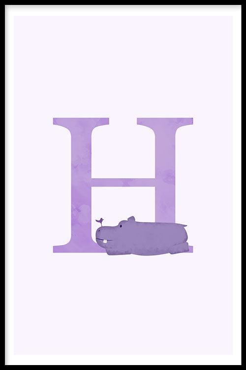 Order alphabet H poster | walljar.com