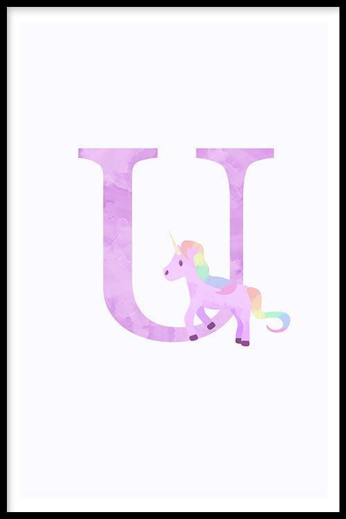 Order Alphabet U poster | walljar.com