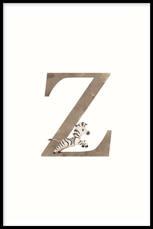 Order Alphabet Z poster | walljar.com
