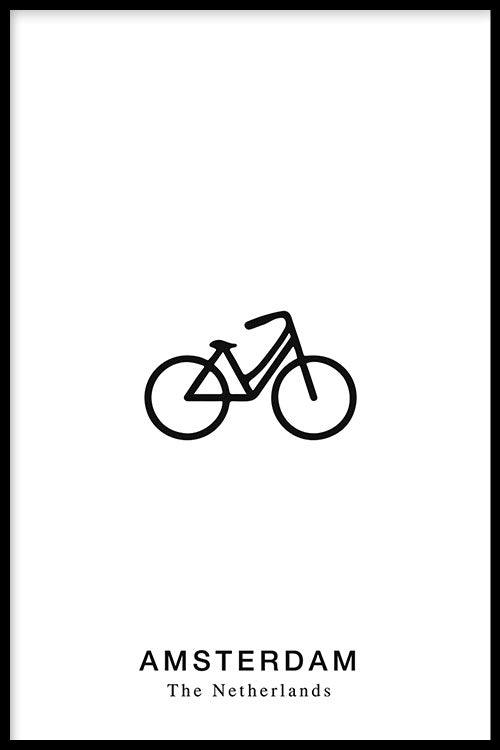Amsterdam poster City Bike bestellen | Walljar.com