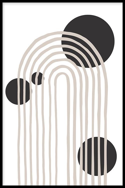 Abstracte poster Cream Arch online bestellen | Walljar.com