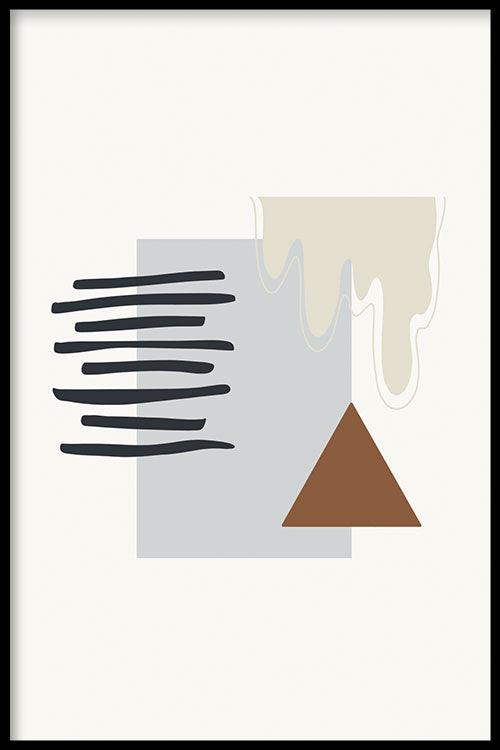 Abstracte poster Drip Shape online bestellen | Walljar.com