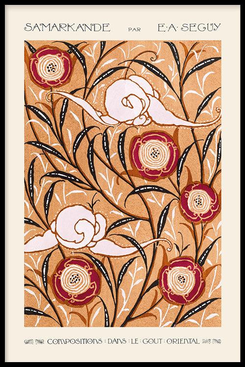 Emile-Alain Séguy - Art Nouveau Flower pattern II poster bestellen