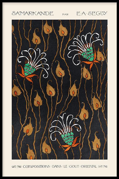 Emile-Alain Séguy - Flower pattern Art Deco IV poster bestellen