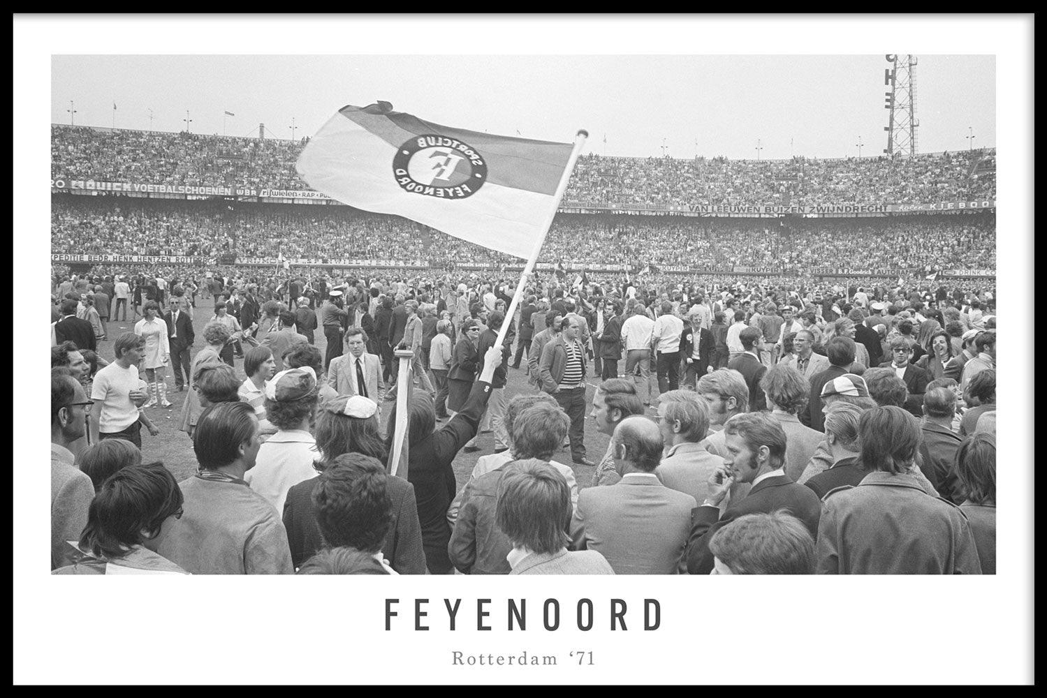 Buy the Rotterdam poster of Feyenoord supporters '71 online