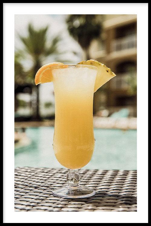 Zomer poster van Gele Cocktail bestellen | Walljar.com
