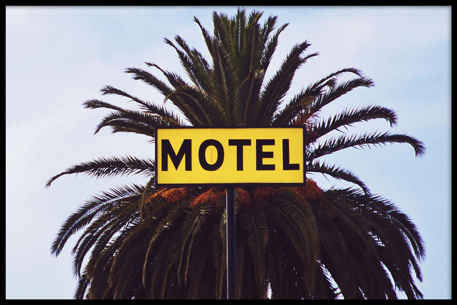 Palmboom poster van Motel Sign kopen | Walljar.com