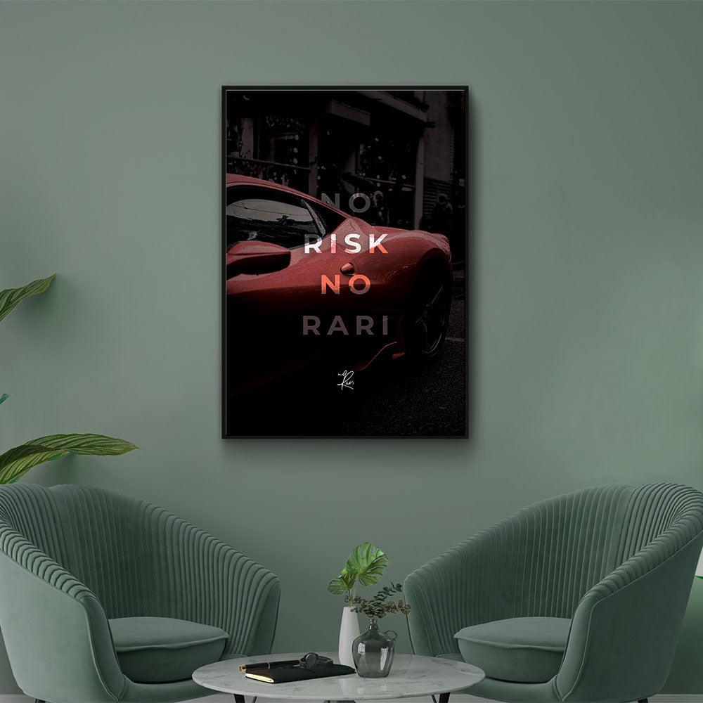 Bestel de motivatie poster No Risk No Rari Part 4 online | Walljar.com