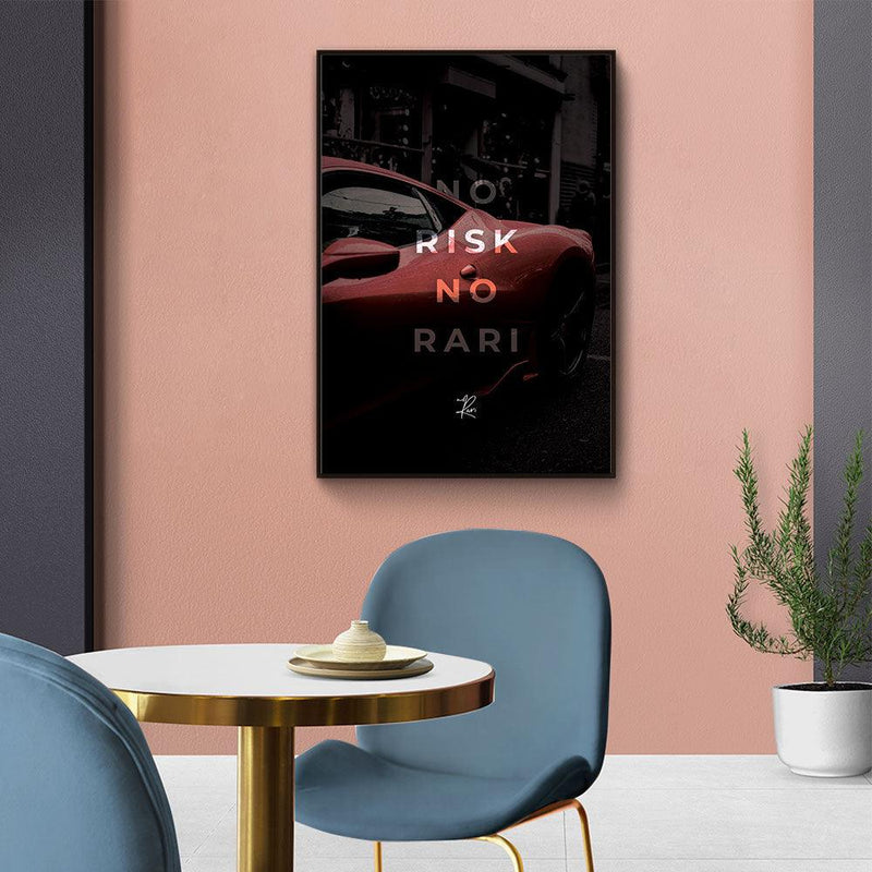 Bestel de motivatie poster No Risk No Rari Part 4 online | Walljar.com