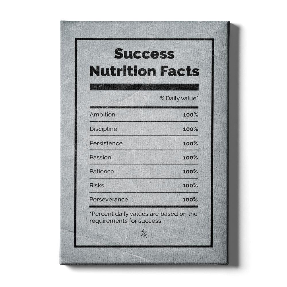 Order the motivation poster Nutrition Facts online | walljar.com