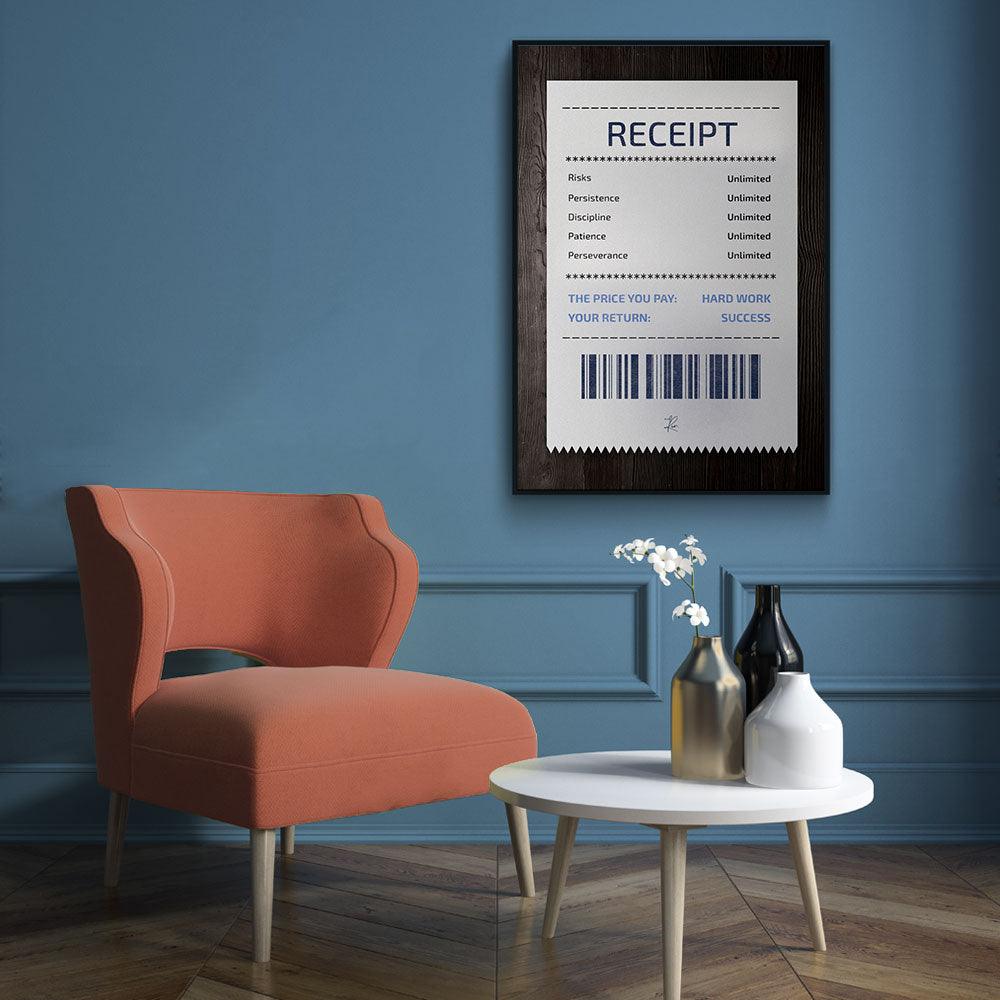 Order the motivation poster Receipt online | walljar.com