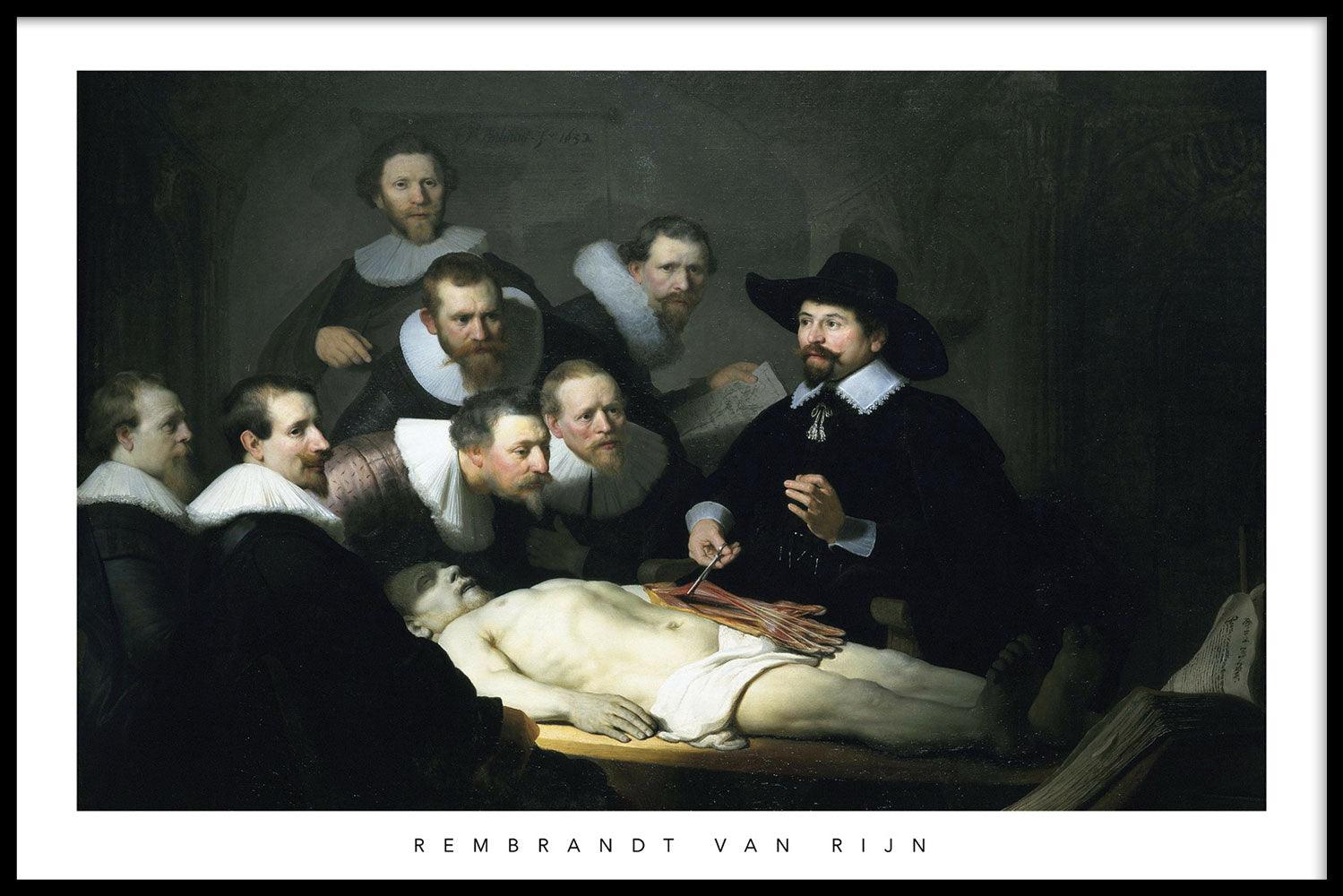 Buy Rembrandt van Rijn - The Anatomy Lesson painting | walljar.com