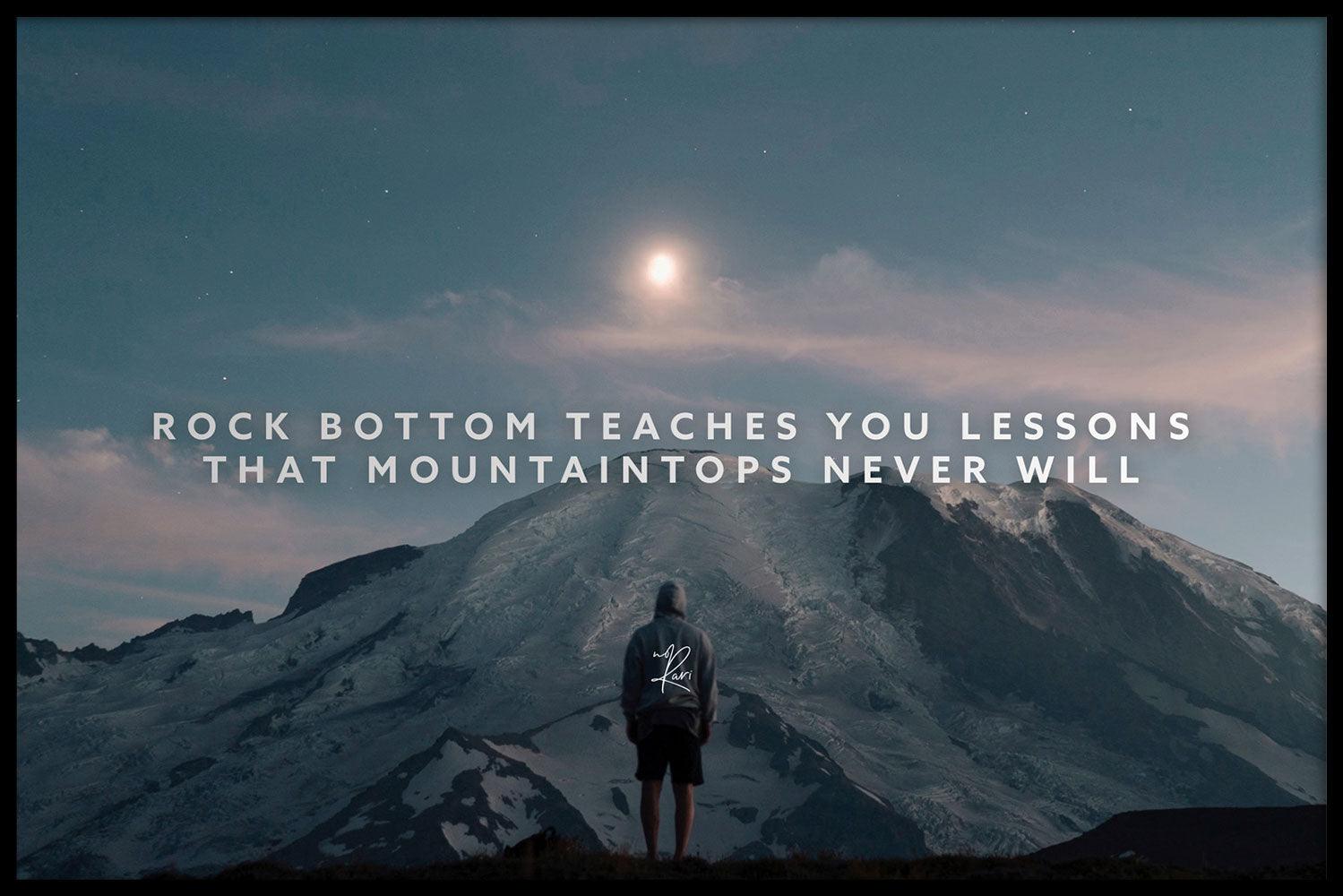 Order the motivational poster Rock Bottom online | walljar.com