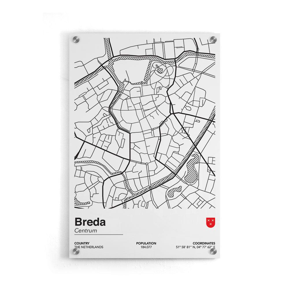 Breda poster of City Map Breda Center II order online