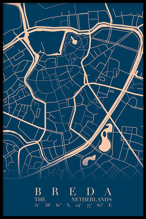 Breda poster of City Map Breda Centrum VI order online