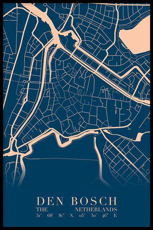 Order Den Bosch poster of City Map Den Bosch Center VI online