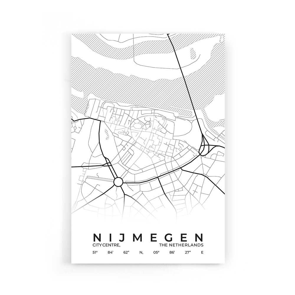 Koop de Stadskaart Nijmegen Centrum poster online | Walljar.com
