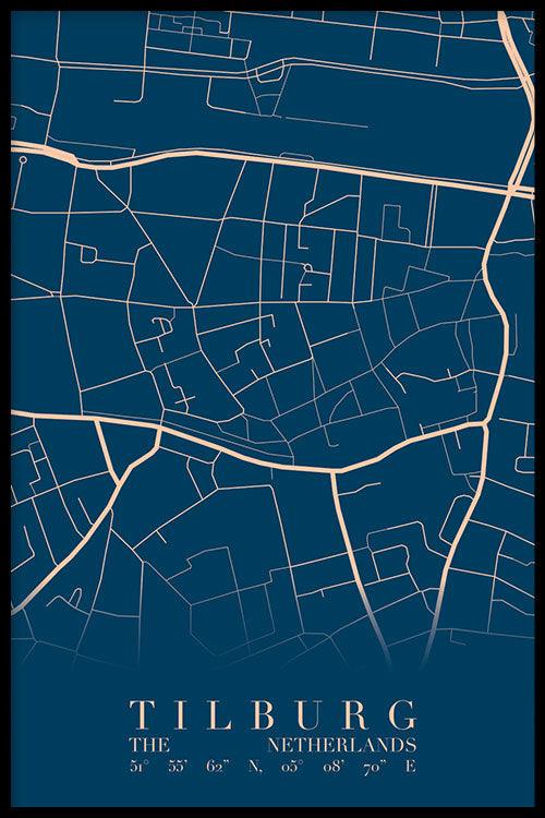 Buy the Tilburg poster of City Map Tilburg Centrum VI online
