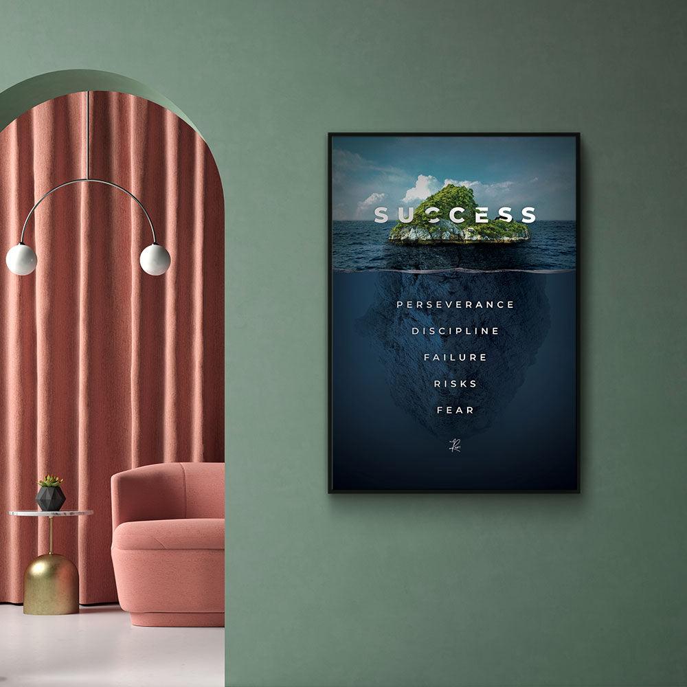 Bestel de motivatie poster Success Island online | Walljar.com